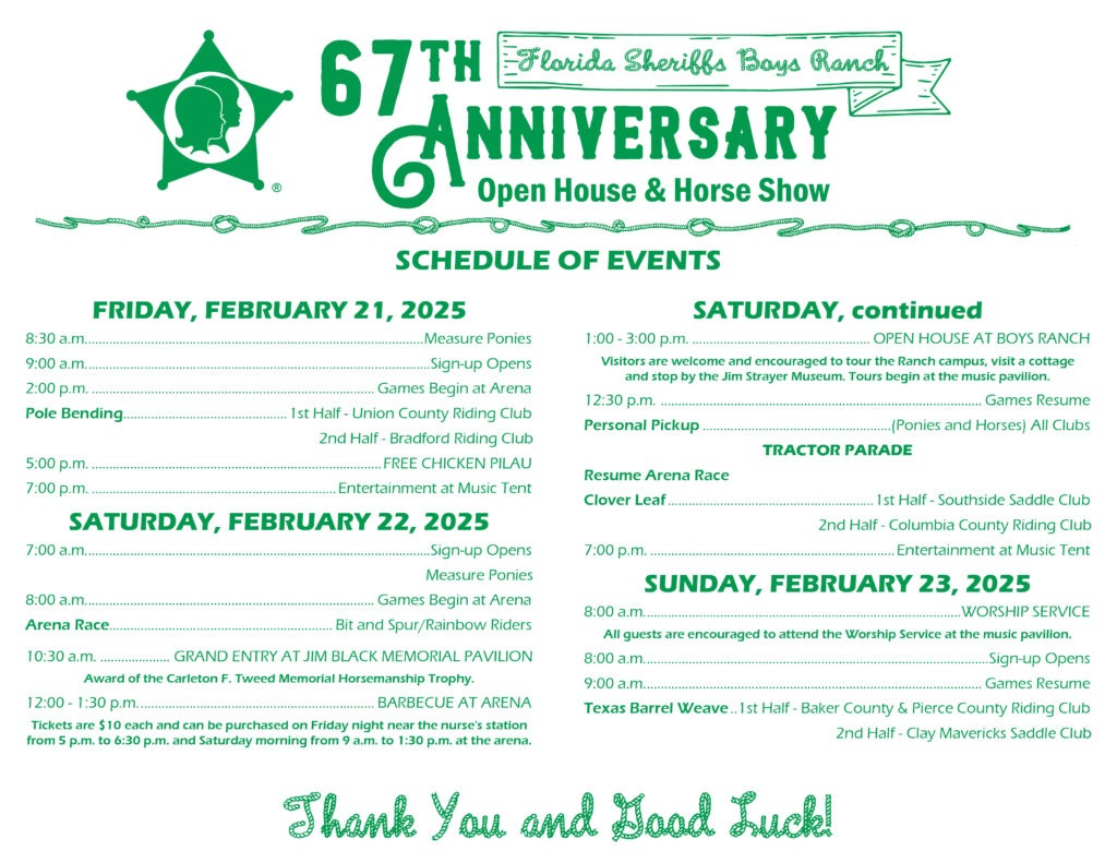 67th Anniversary Boys Ranch Open House and Horse Show – Florida ...